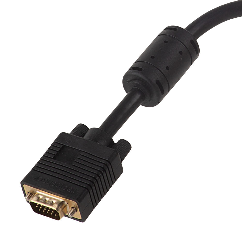 Cable monitor Radioshack SVGA, Hd15 macho a macho, 1.8 metros, negro ...