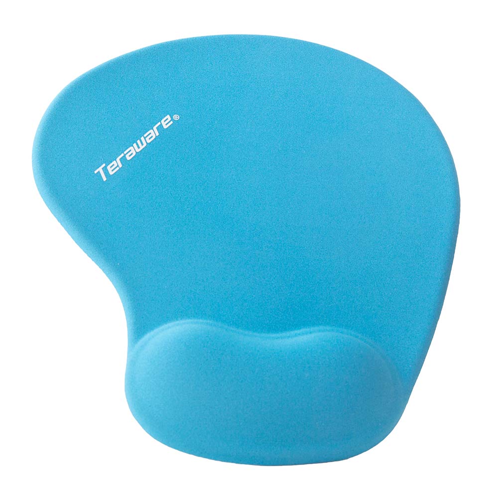 Mouse pad Teraware S, 22cm x 19cm, ergonómico, soporte de muñeca, azul ...