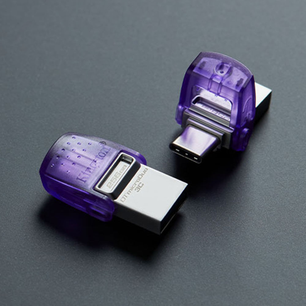 Memoria MicroDuo 3C USB/TIPO-C 3.2 G1 64GB Kingston Data Traveler, lila ...