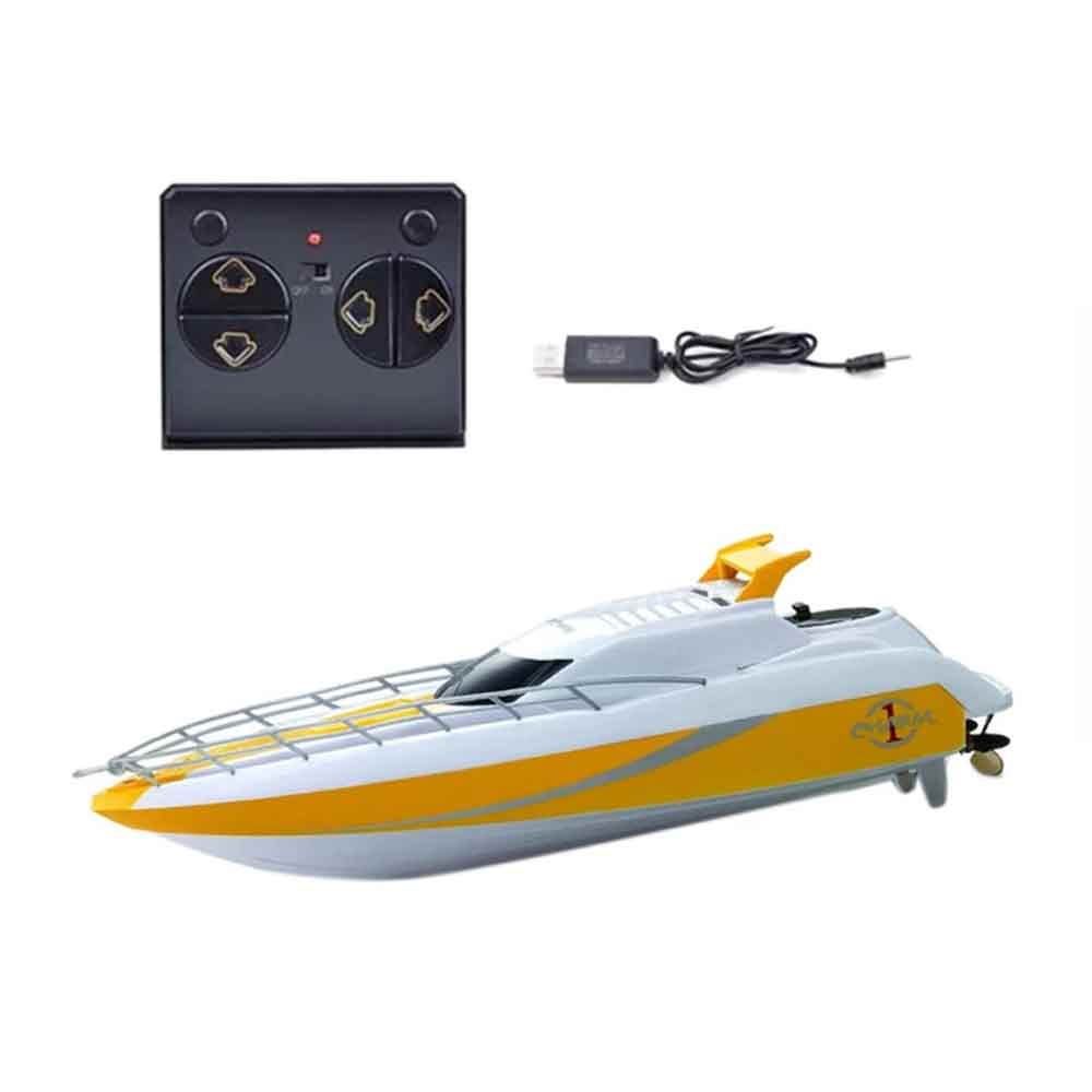 Bote RC Goldlight Toys 4 canales 2.4G impermeable amarillo/blanco - Coolbox