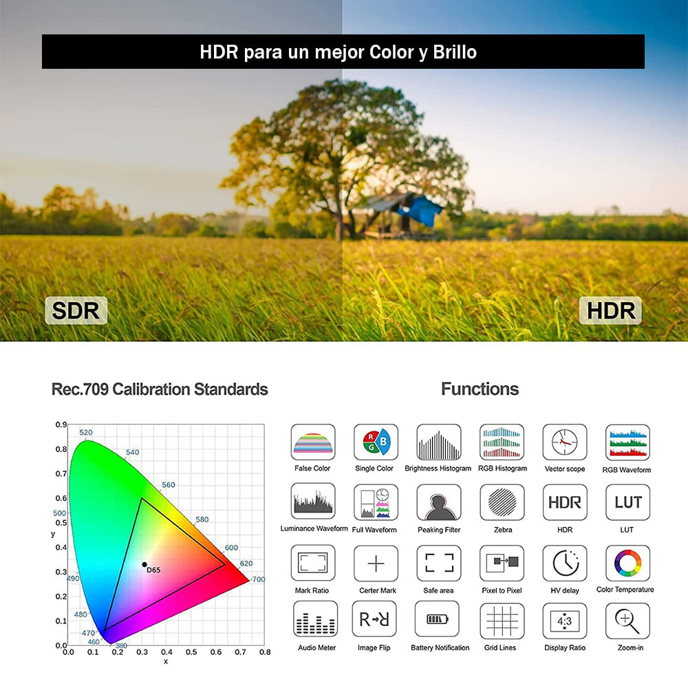 Monitor de cámara táctil Desview R6 5.5 " - Coolbox