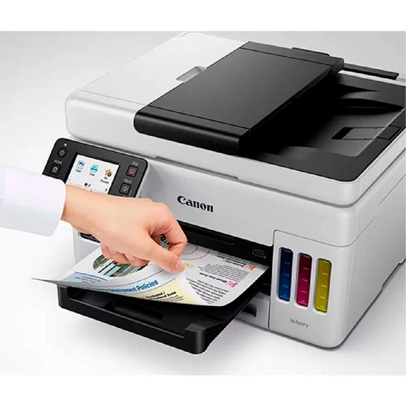 Impresora multifuncional Canon Maxify GX 6010 inalámbrica, conexión USB/LAN, con tanques de ...