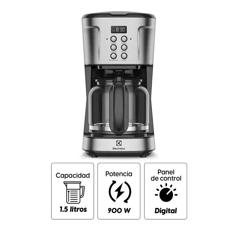 Cafetera eléctrica programable Electrolux Experience ECM30 900w ...