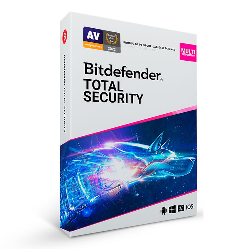 Bitdefender Total Security, para 5 dispositivos, 1 año | Coolbox - Coolbox