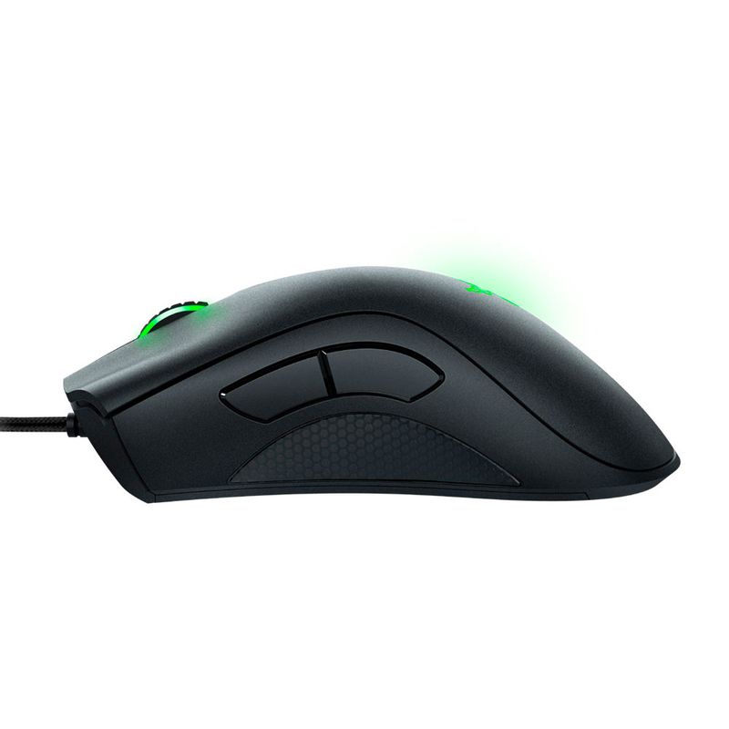 Mouse gamer Razer Deathadder Essential, 5 botones, 6400 dpi, luz verde ...