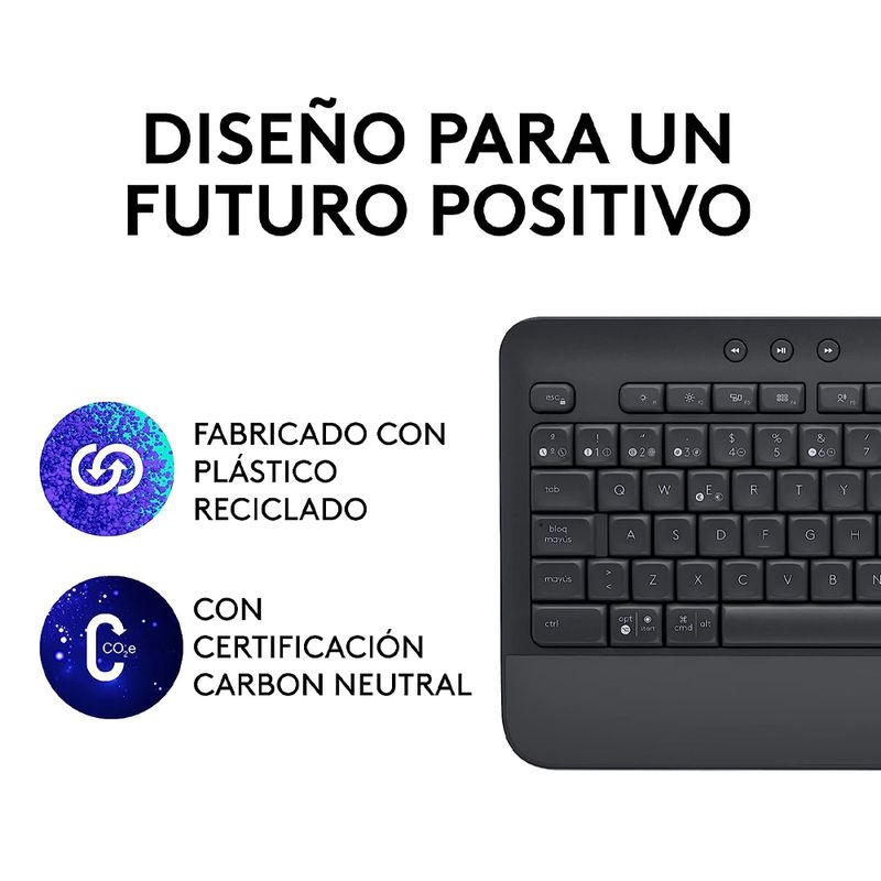 Teclado Logitech Signature K650 Wireless/bluetooth, negro - Coolbox