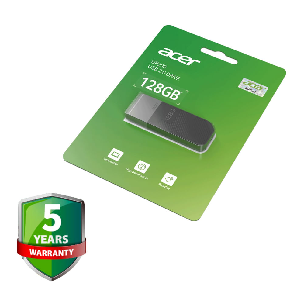Memoria USB Acer 128GB UP201 2.0, negro - Coolbox