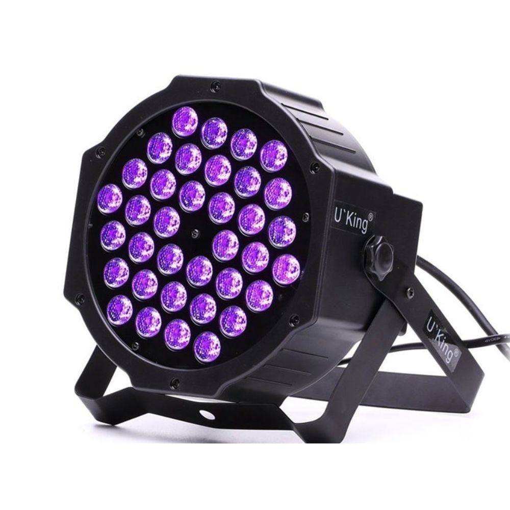 Tacho Par Led, potencia 36 X 3w, color UV, modo autorítmico - Coolbox