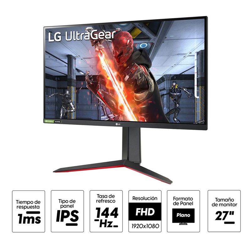 Monitor gamer plano 27" LG UltraGear 27GN65R Panel IPS, FHD(1920x1080 ...
