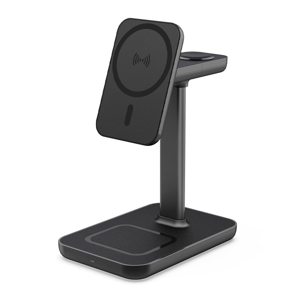 Cargador inalámbrico iBox 3 en 1 15W negro - Coolbox