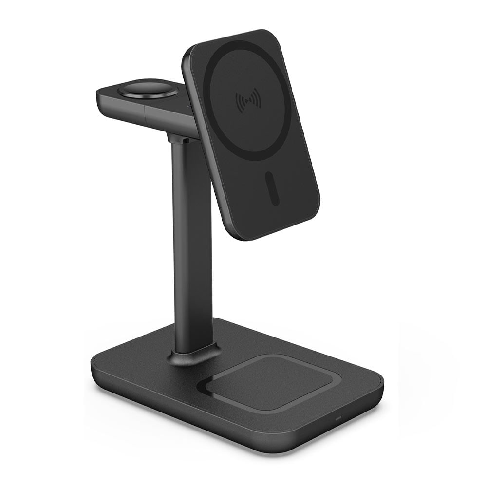 Cargador inalámbrico iBox 3 en 1 15W negro - Coolbox