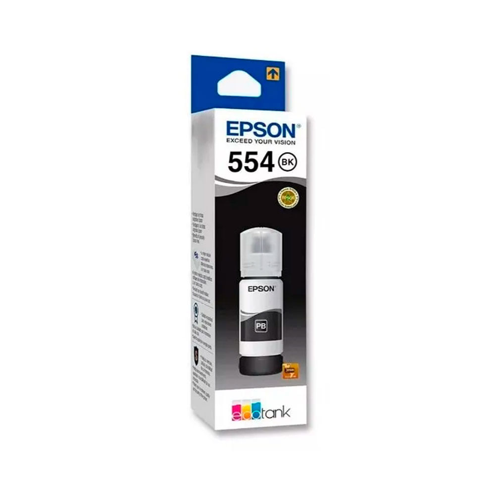 Botella de Tinta Epson 554 Negro T554120-AL, 70ml - Coolbox