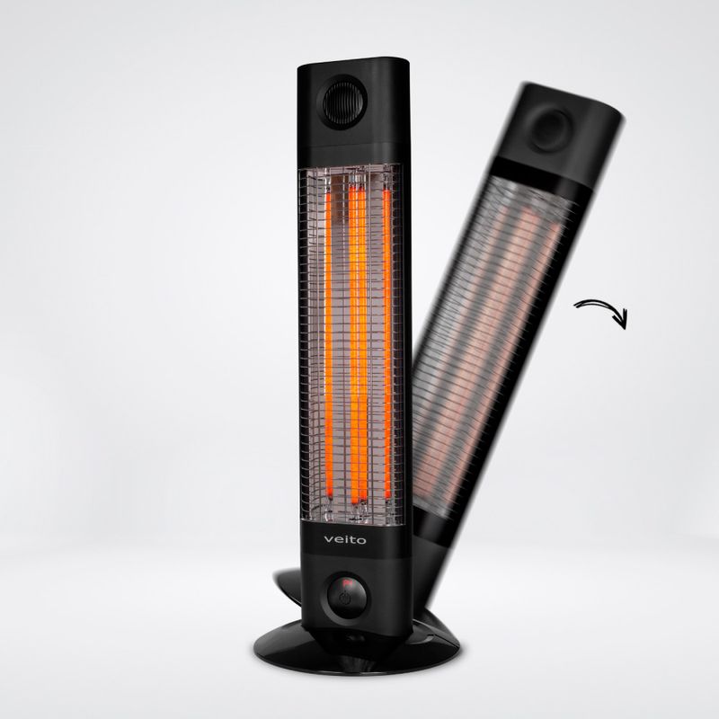 Calefactor Portátil Veito CH1800, 1700 watts, calefacción infrarrojo ...