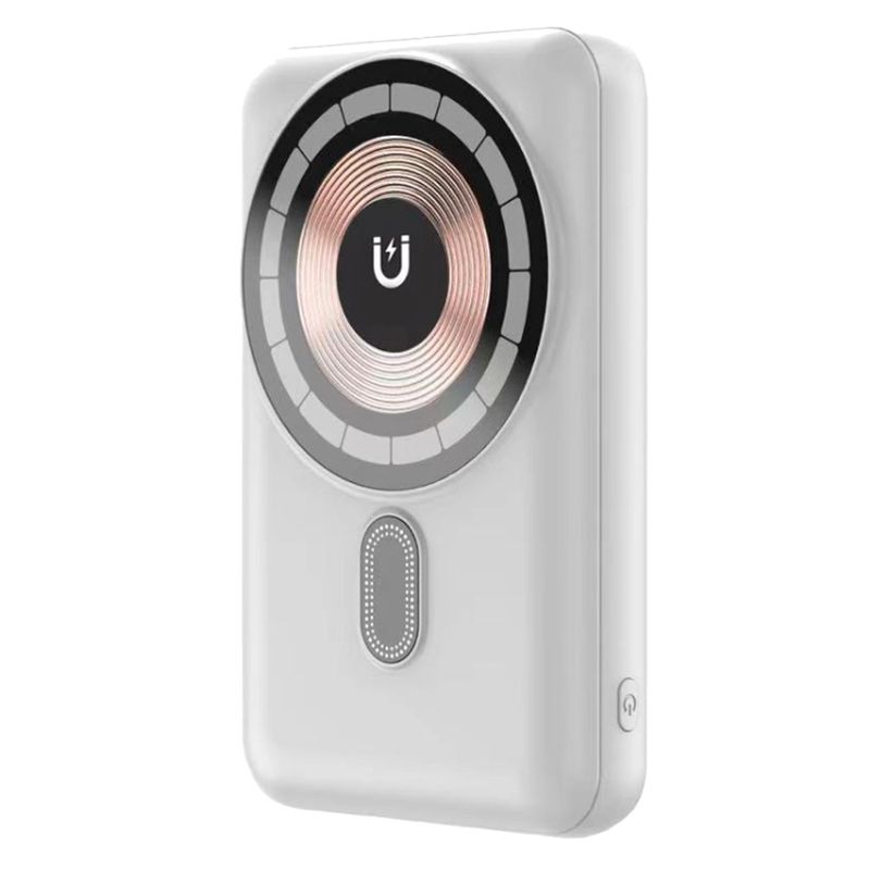 Batería externa iBox, magnética, 10000 mAh, 15W, blanco - Coolbox