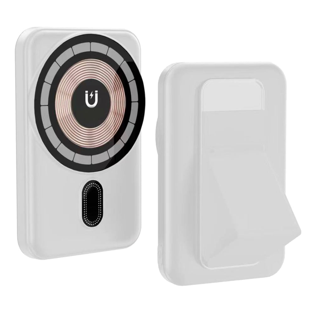 Batería externa iBox, magnética, 5000 mAh, 15W, blanco - Coolbox