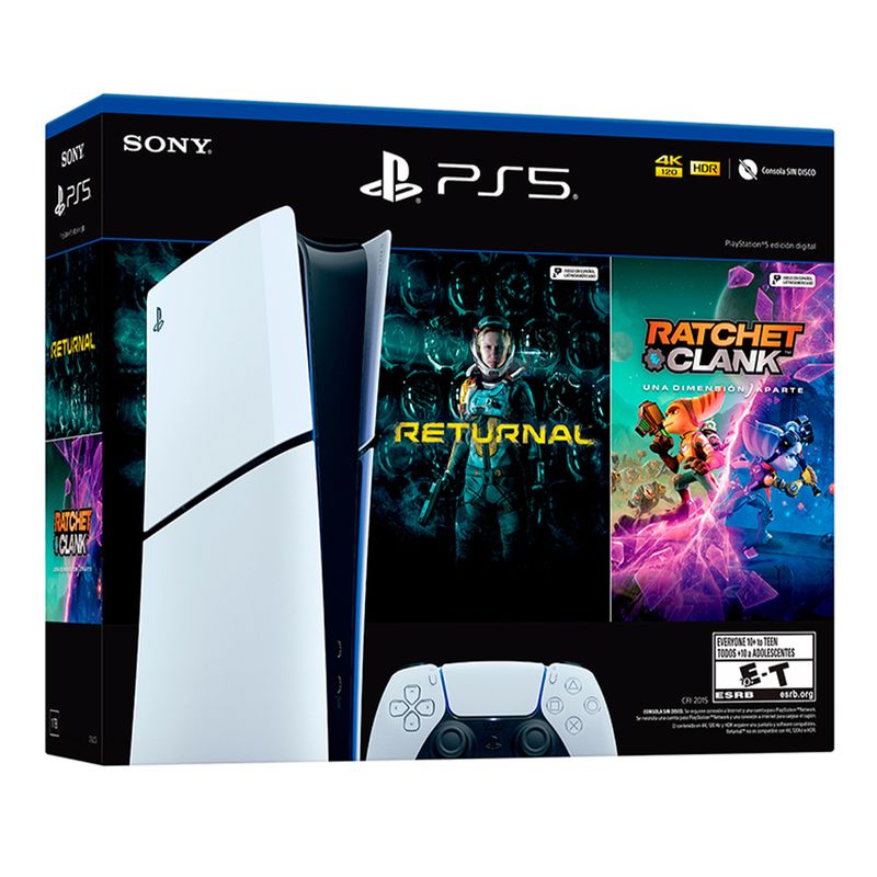 Consola PlayStation 5 HW Slim Edición Digital Bundle incluye 2 cupones ...
