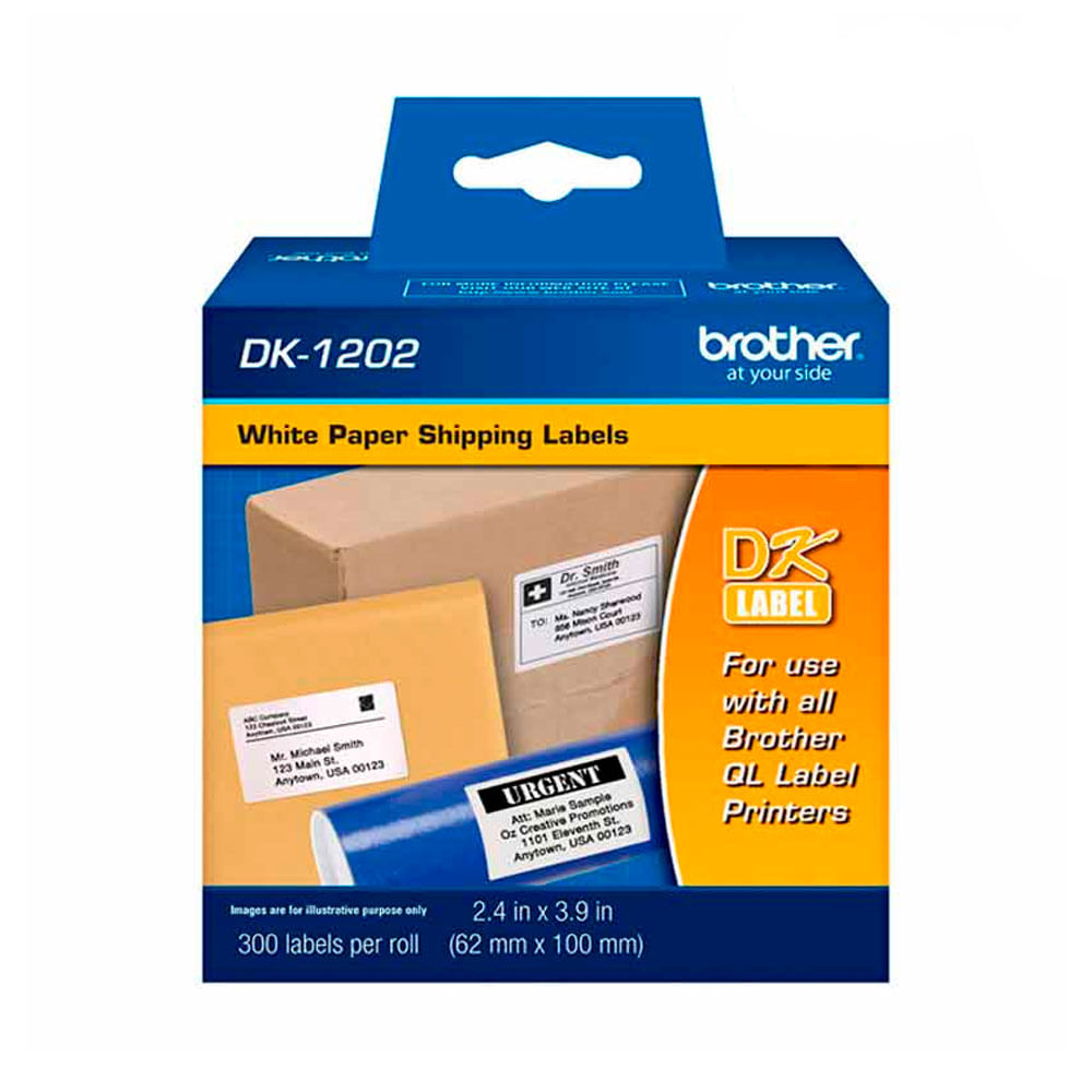 Cinta Brother DK-1202 (62mm x 100mm), 300 etiquetas DK1202 - Coolbox