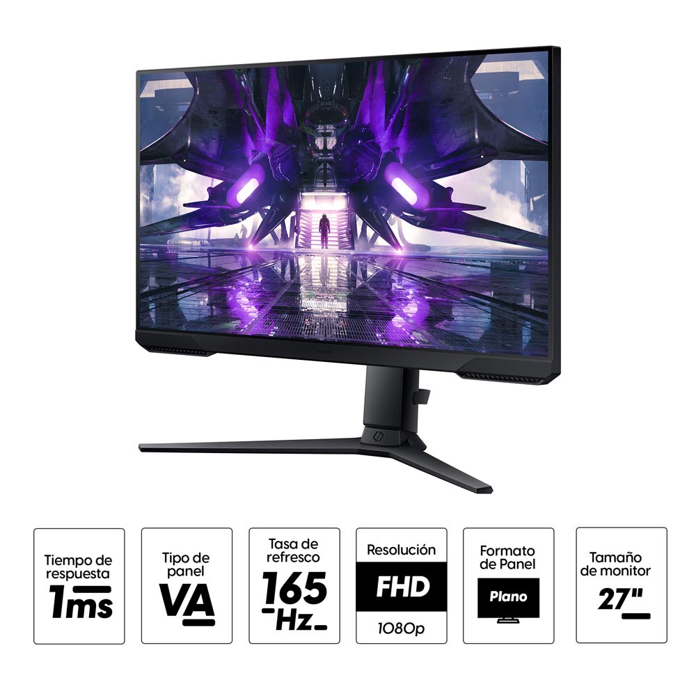 Monitor gamer plano 27" Samsung Odyssey G3 LS27AG320NLXPE - Coolbox