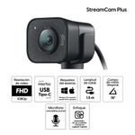 Cámara web Logitech Streamcam Plus FHD 1080p, conexión USB Tipo-C ...