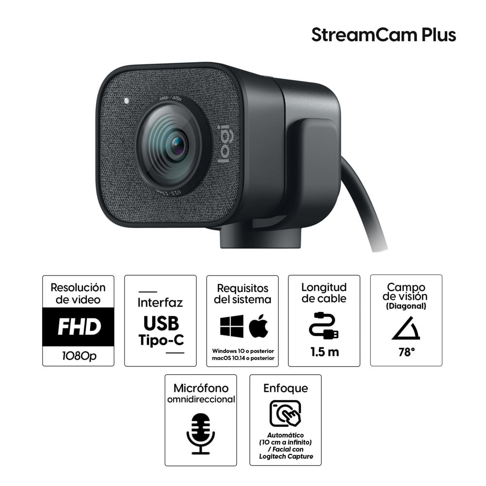 Logitech Streamcam Plus FHD 1080p USB-C - Coolbox