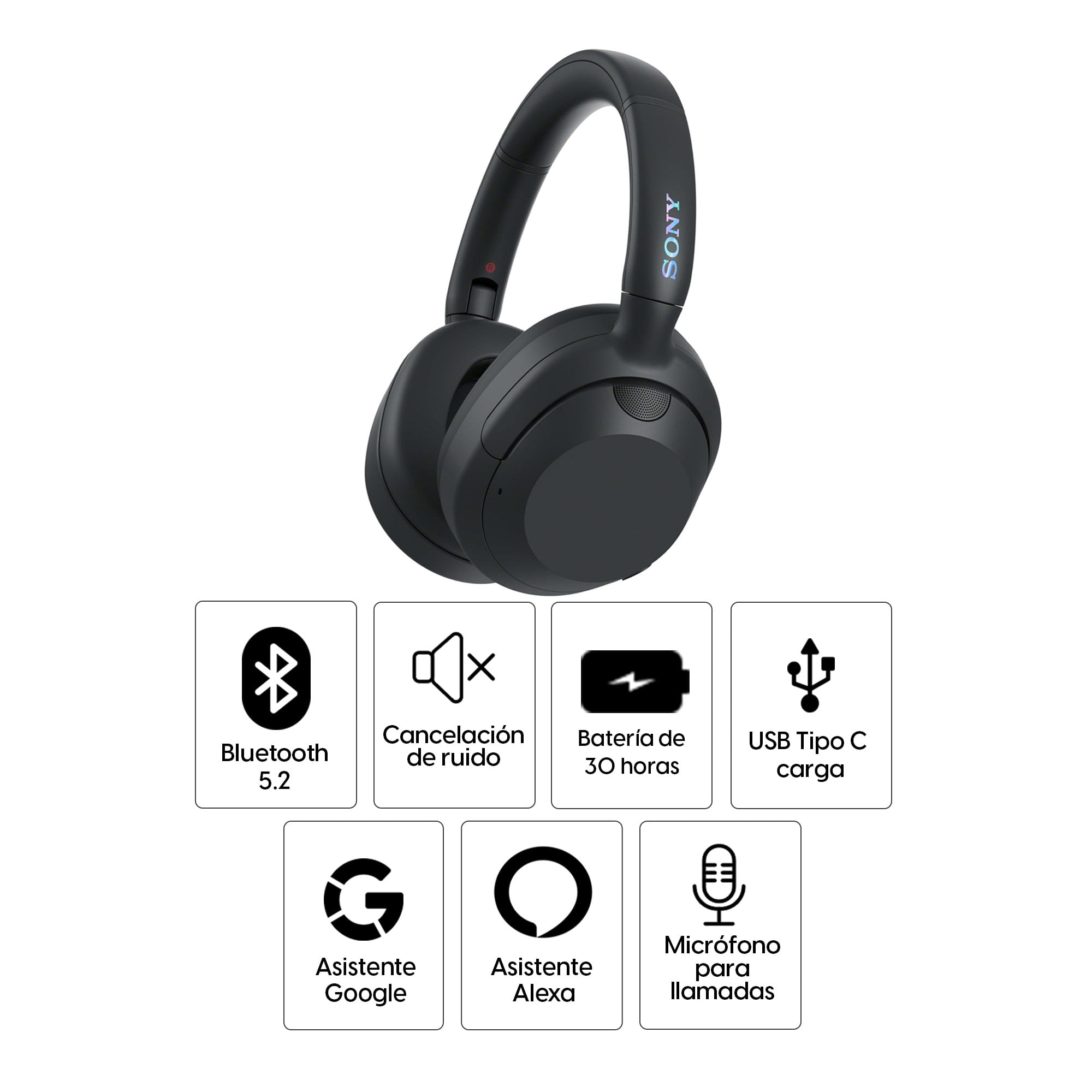 Audífonos Sony Ult Wear WH-ULT900N 30h cancelación ruido neg - Coolbox