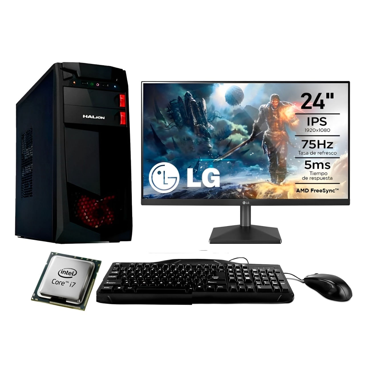 PC Core i7-6TH + Ram 16GB + Disco Duro 1TB + SSD 480GB + Monitor LG 24 ...