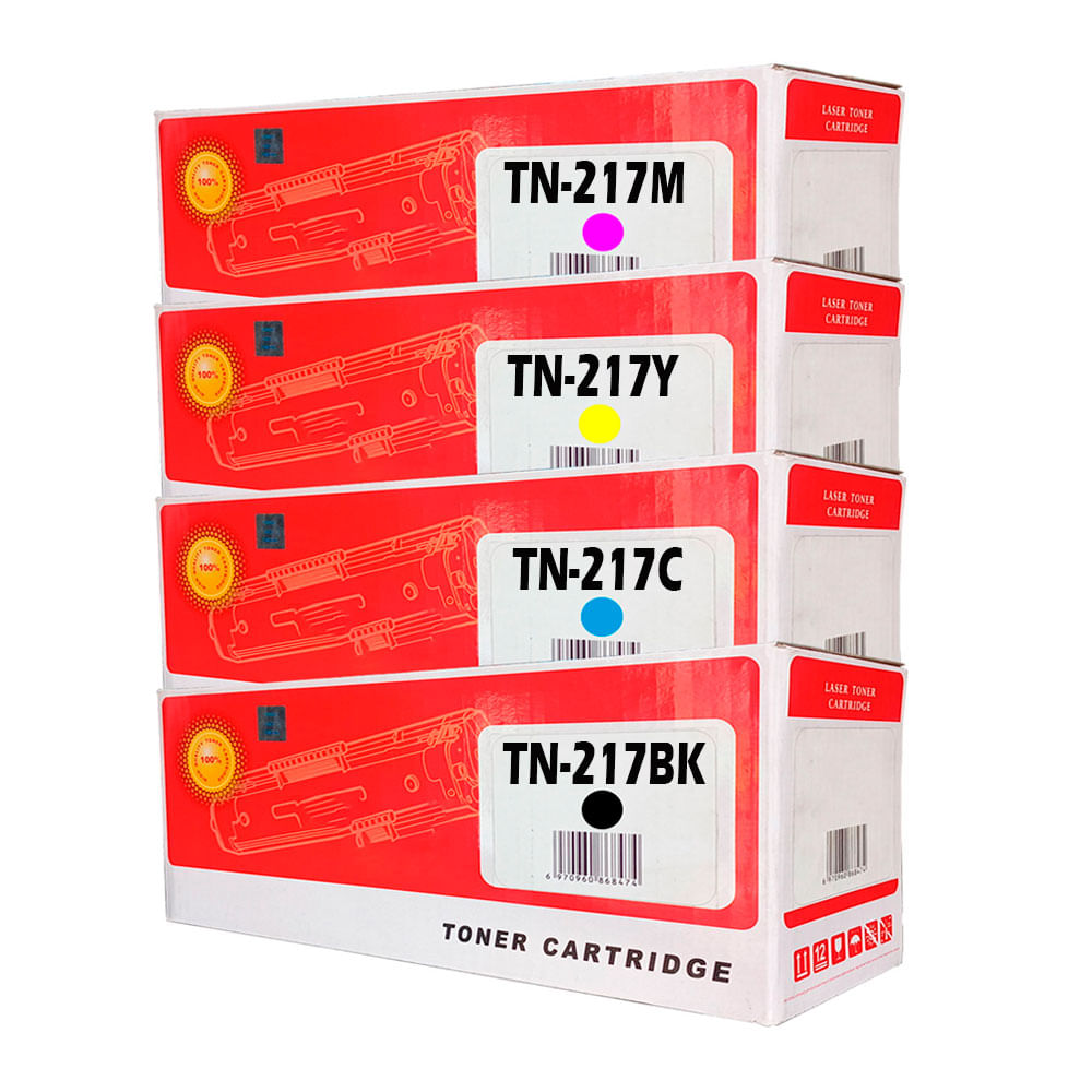 Pack Toner Compatible TN-217 Negro y Colores - Coolbox