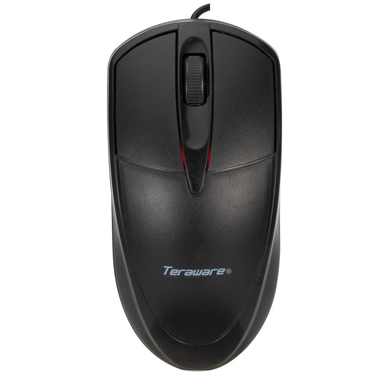 Mouse alámbrico Teraware MO-048 1000 dpi, 3 botones, negro - Coolbox