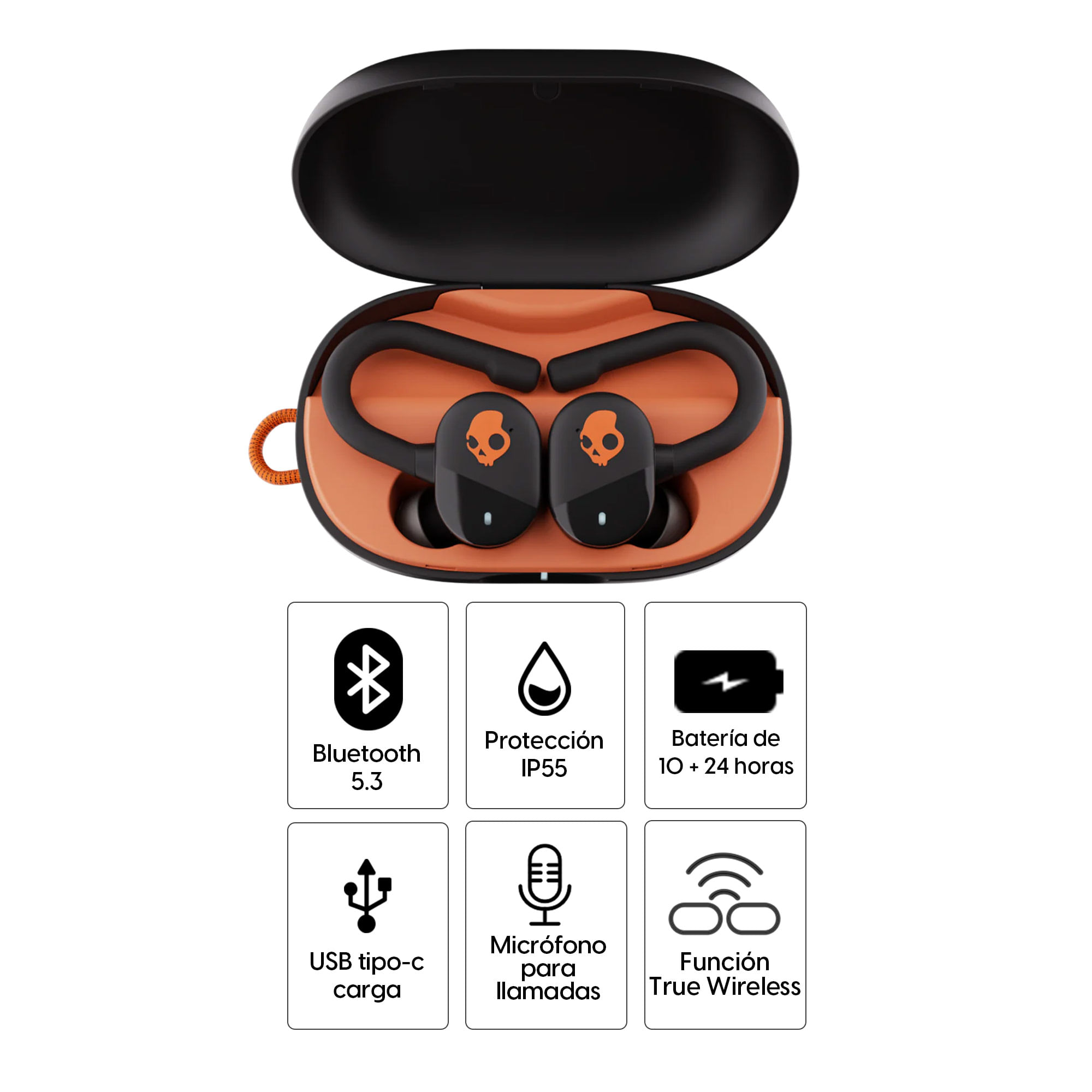Audífonos Bluetooth True Wireless Skullcandy Push Play Active, IP55 ...