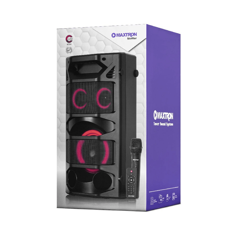 Parlante Maxtron Stellar MX 305W 6.5", 2 tower luces LED - Coolbox