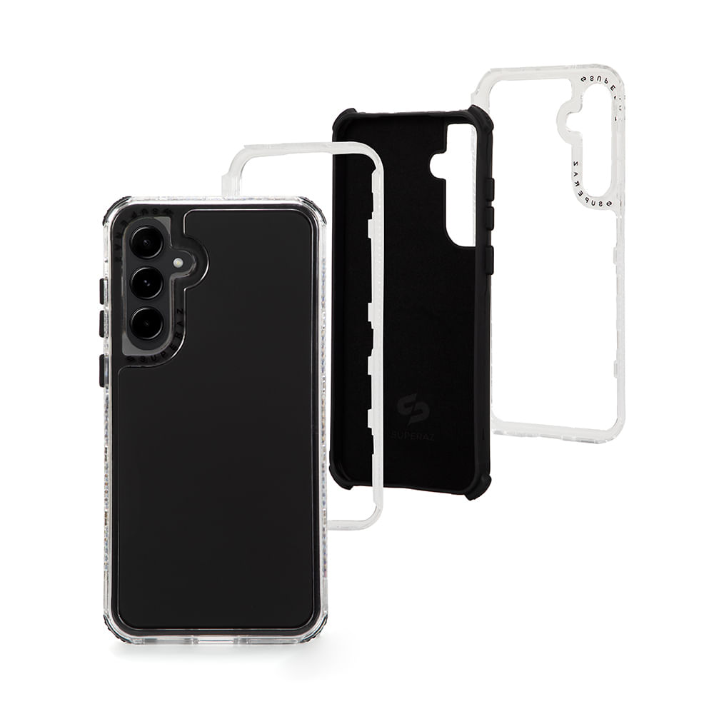 Case para Samsung A55, protección 360, 3 capas, negro - Coolbox