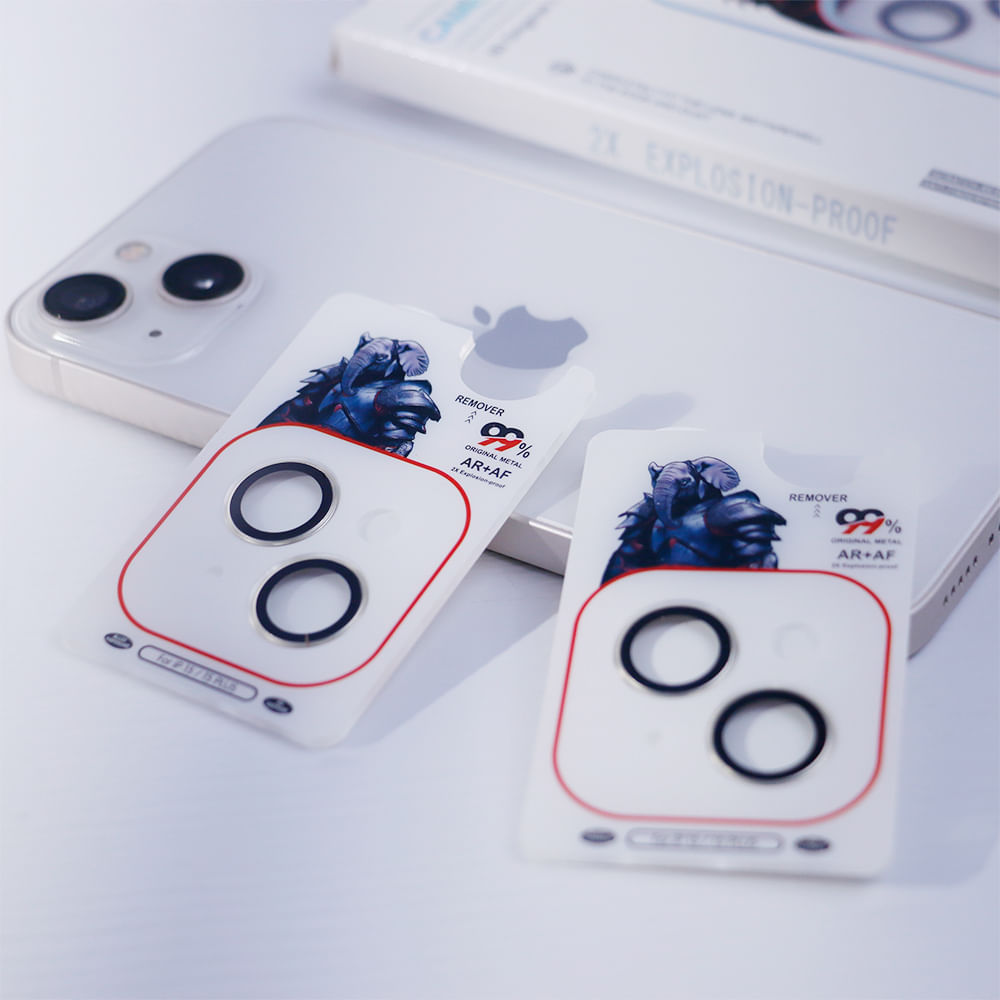 Protector de cámara para iPhone 13, transparente, con aplicador - Coolbox