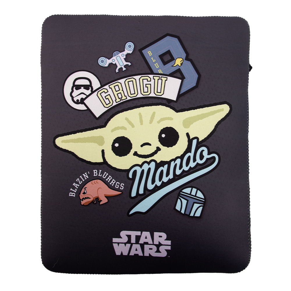 Funda para laptop Mandalorian, reversible, suave, ligera, gris - Coolbox
