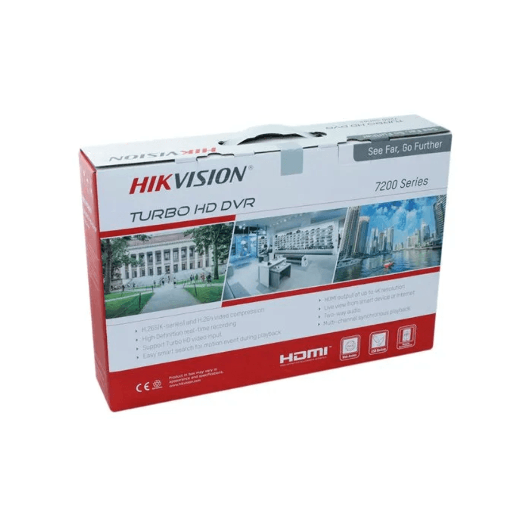 DVR Hikvision, 8CH, 720P, 1 HDD C/AUDIO HK-DS7208HGHI-M1(S), negro ...