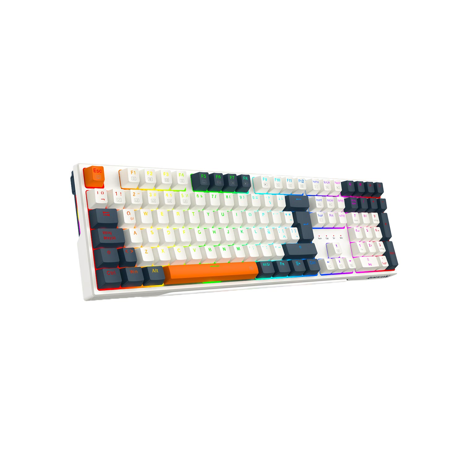 Teclado Gamer, Redragon Trundle, K668WBO RGB, español - Coolbox