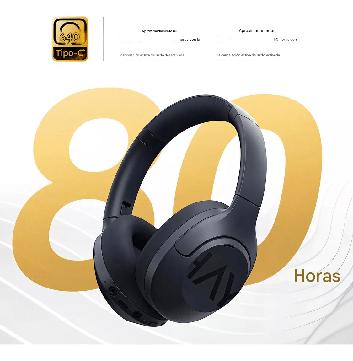 Audífonos Haylou S30 Pro cancelación de ruido 80h azul - Coolbox