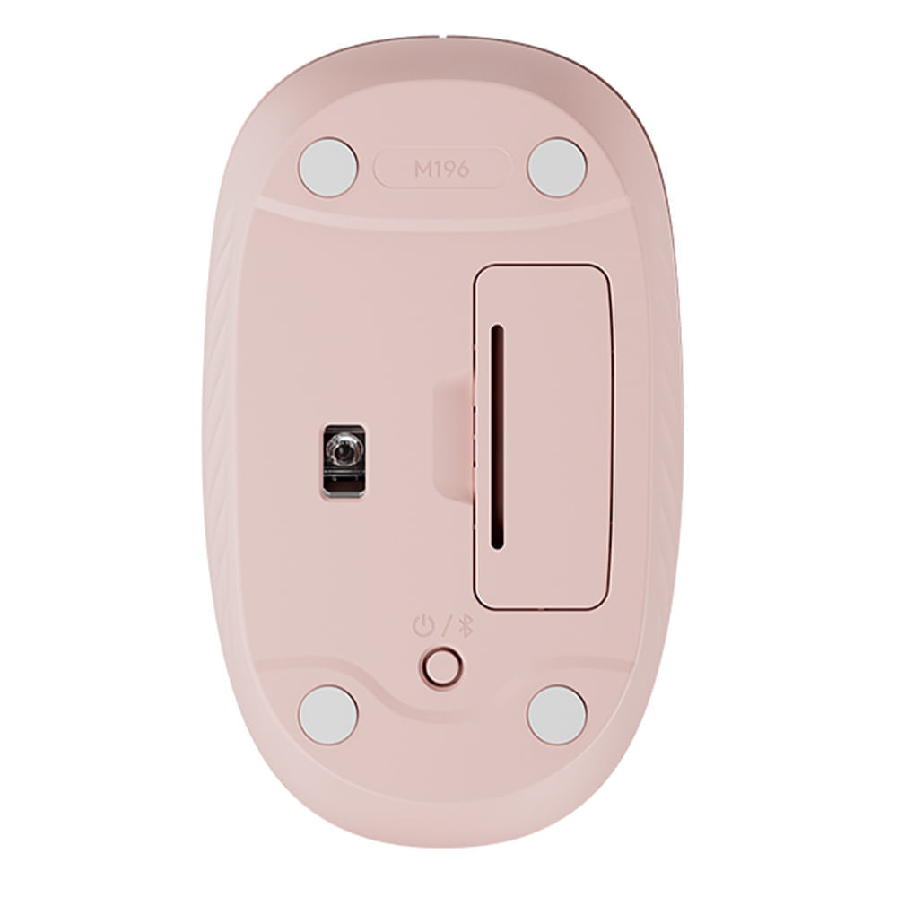 Mouse inalámbrico Logitech M196 bluetooth, 1000 dpi, rosa - Coolbox