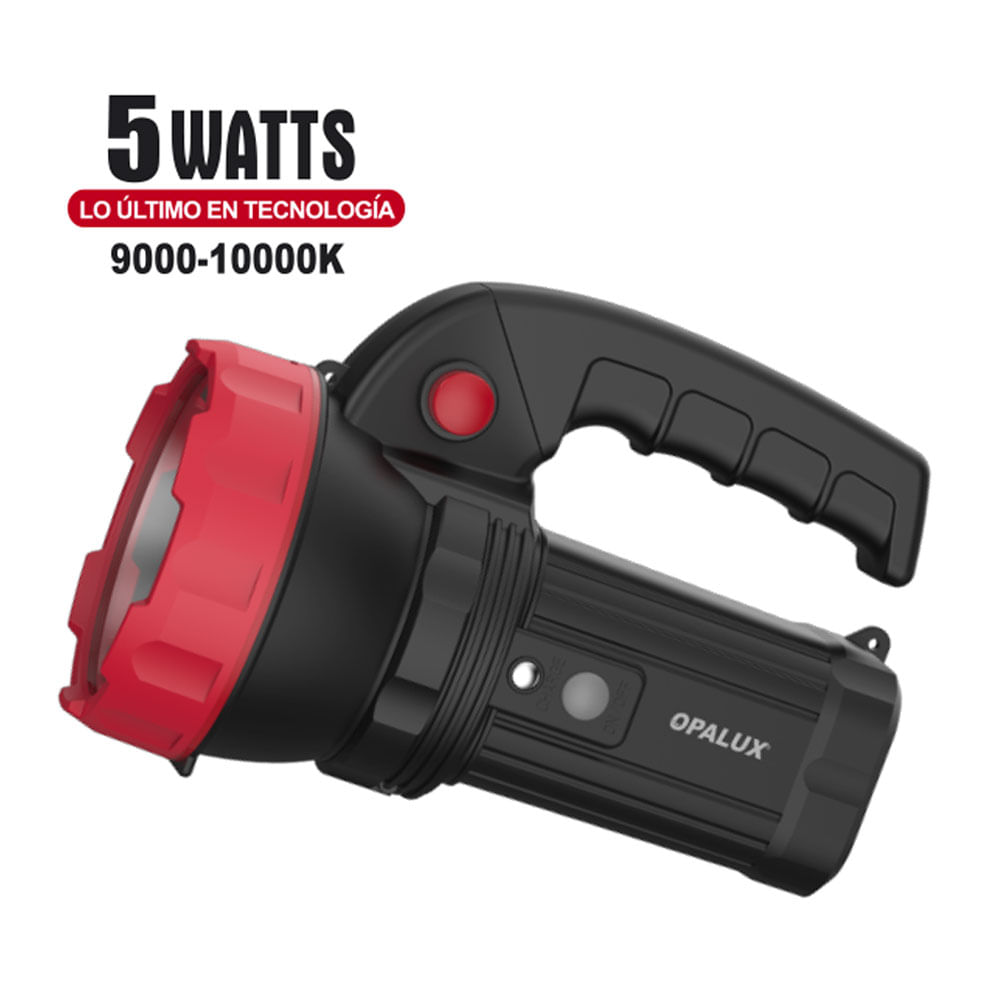 Linterna LED recargable, Opalux, OP-9201R, 5W, 220V - Coolbox
