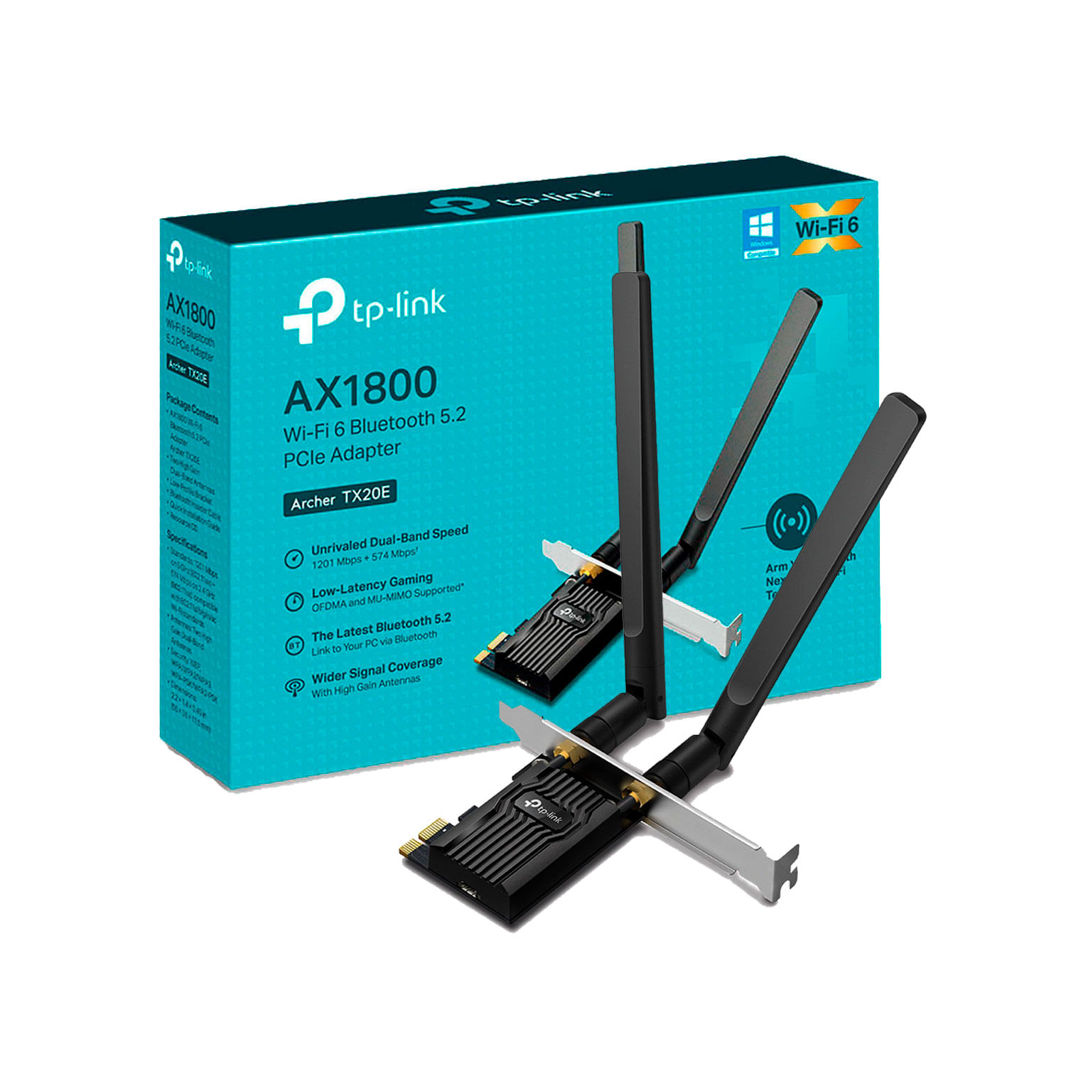 TP-Link Archer TX20E adaptador PCIe Wi-Fi 6 AX1800 - Coolbox