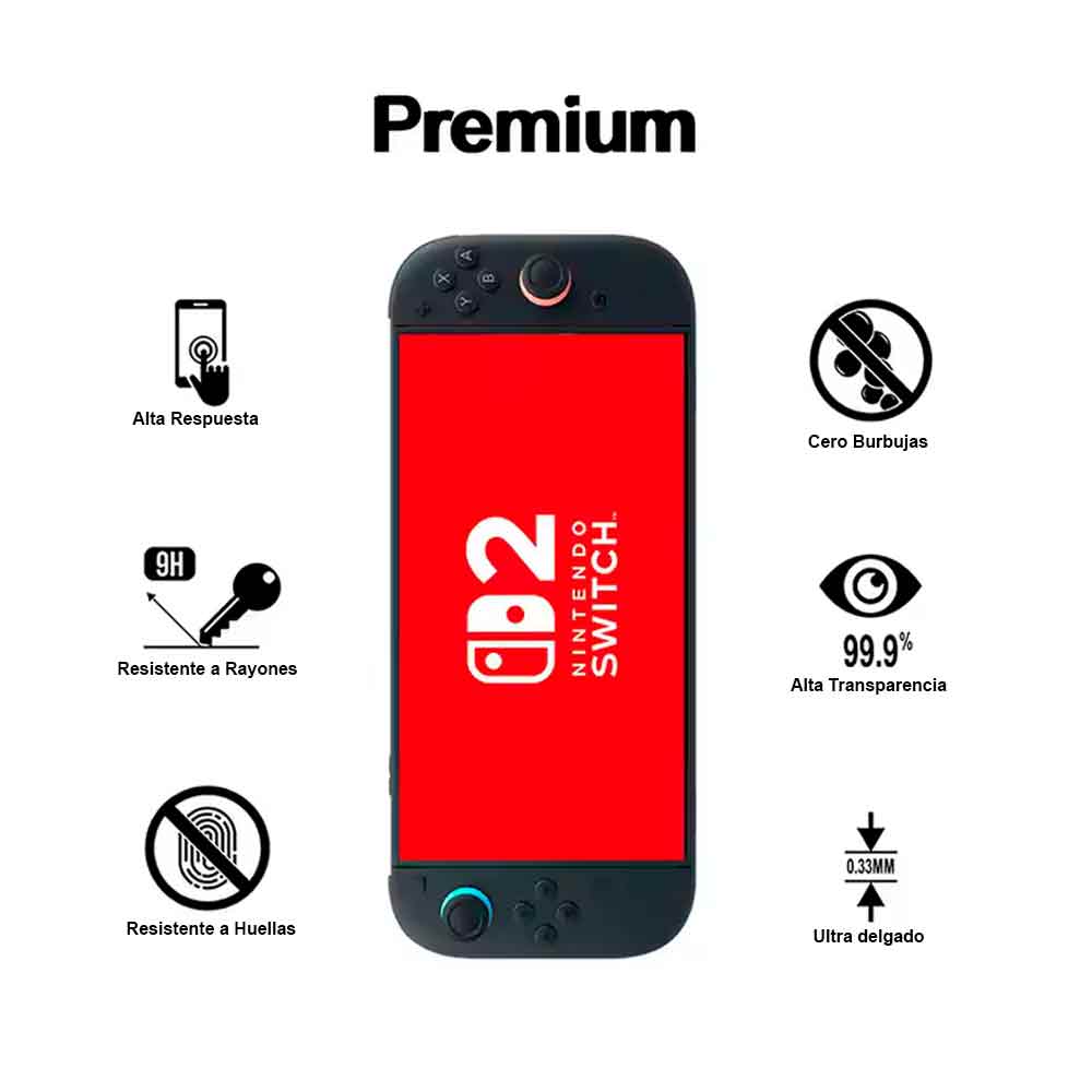 Pack 2 micas de vidrio templado, para Nintendo Switch 2 - Coolbox