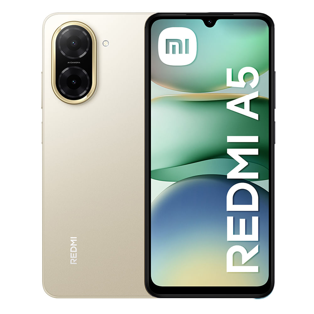 Redmi A5 4G 128GB, 4GB RAM, 32MP, 5200 mAh, dorado - Coolbox