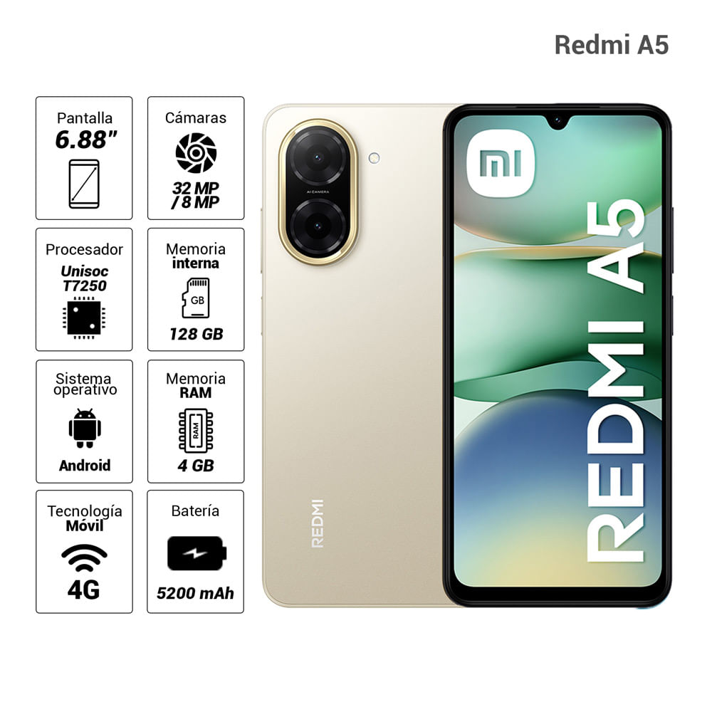 Celular Xiaomi Redmi A5 4G 4GB RAM - Coolbox