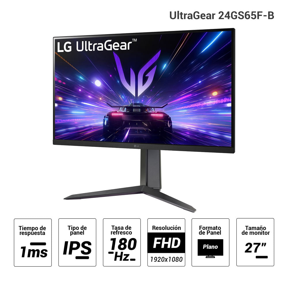 Monitor LG UltraGear 27" FHD IPS 180Hz - Coolbox