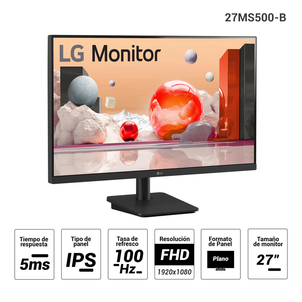 Monitor LG 27MS500-B 27'' FHD 100Hz IPS Flicker Safe - Coolbox