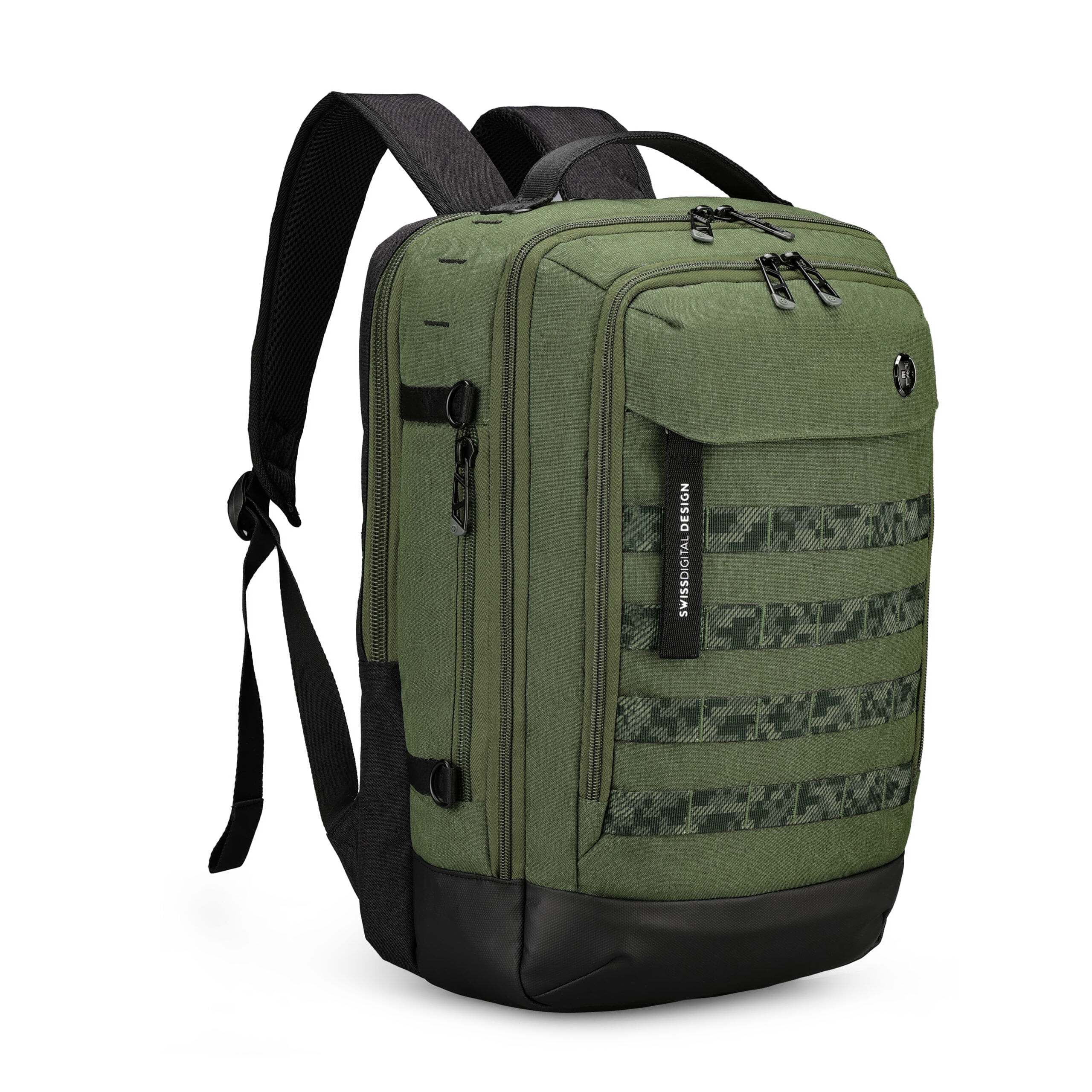 Mochila BERG L Verde Oscuro SwissDigital USB RFID - Coolbox