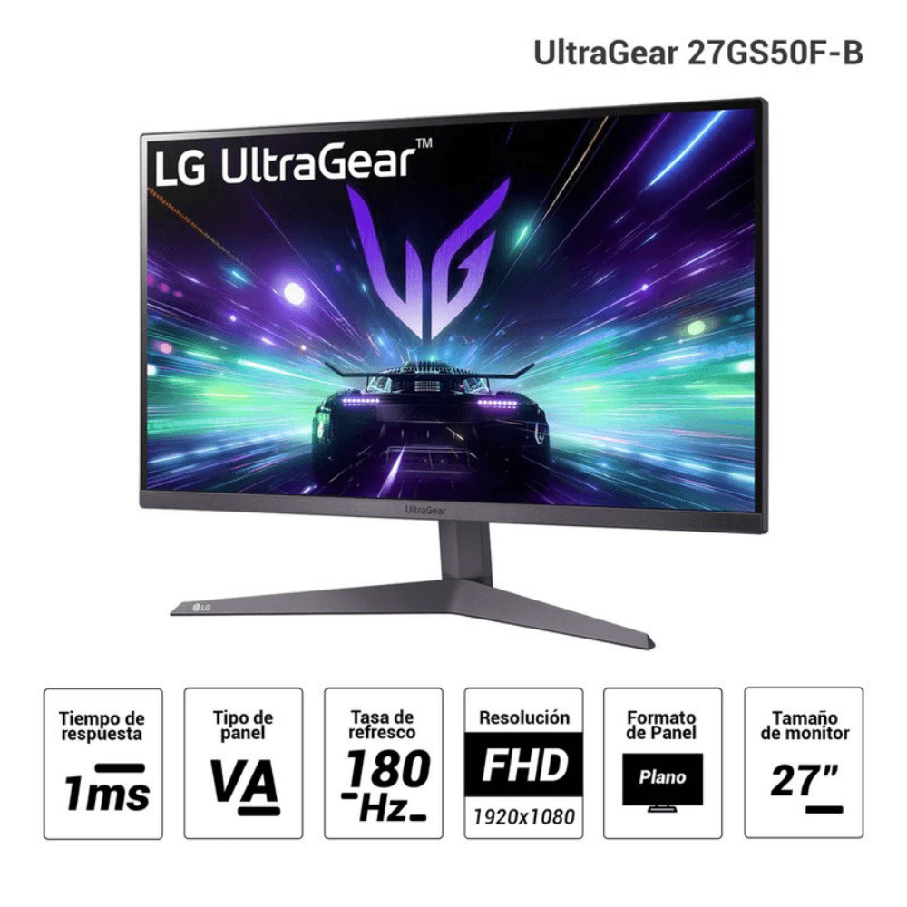 Monitor LG 27GS50F-B.AWF Q 27" FHD 180Hz - Coolbox